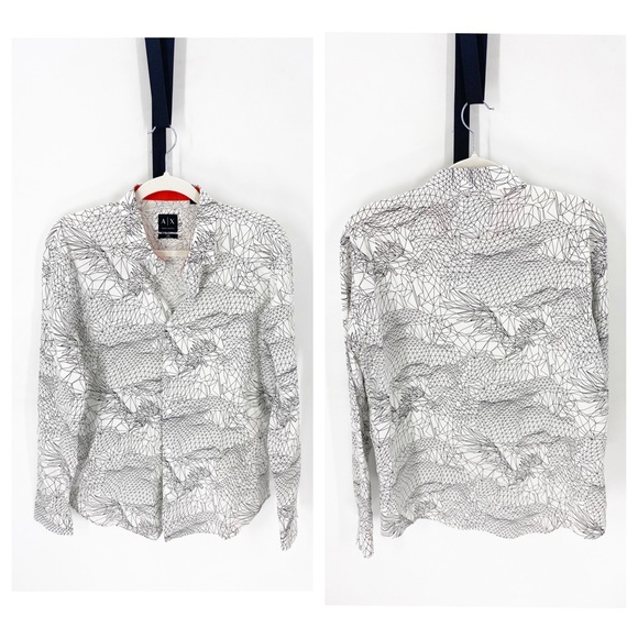 A/X Armani Exchange | Shirts | Armani Exchange Abstract Print Slim Fit ...